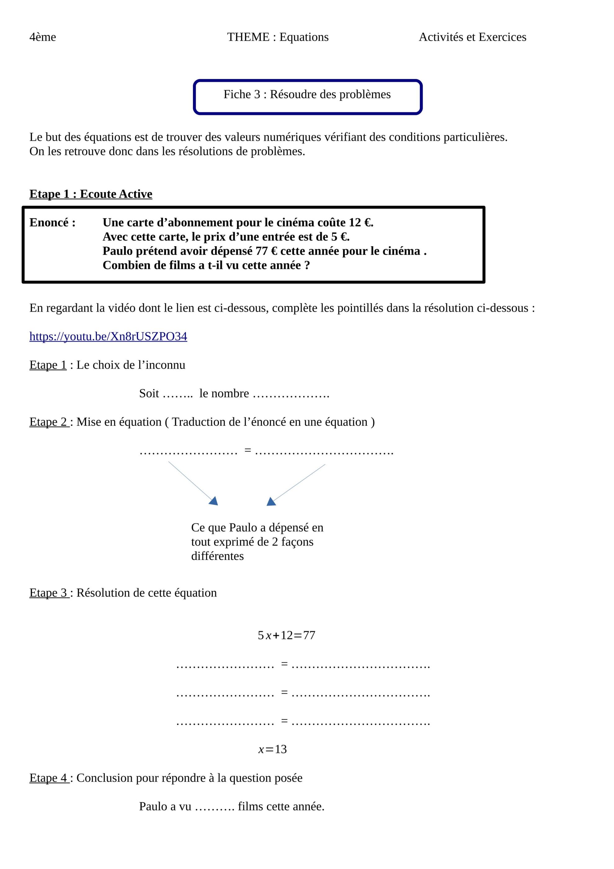 Les activités et les exercices – Maths au collège