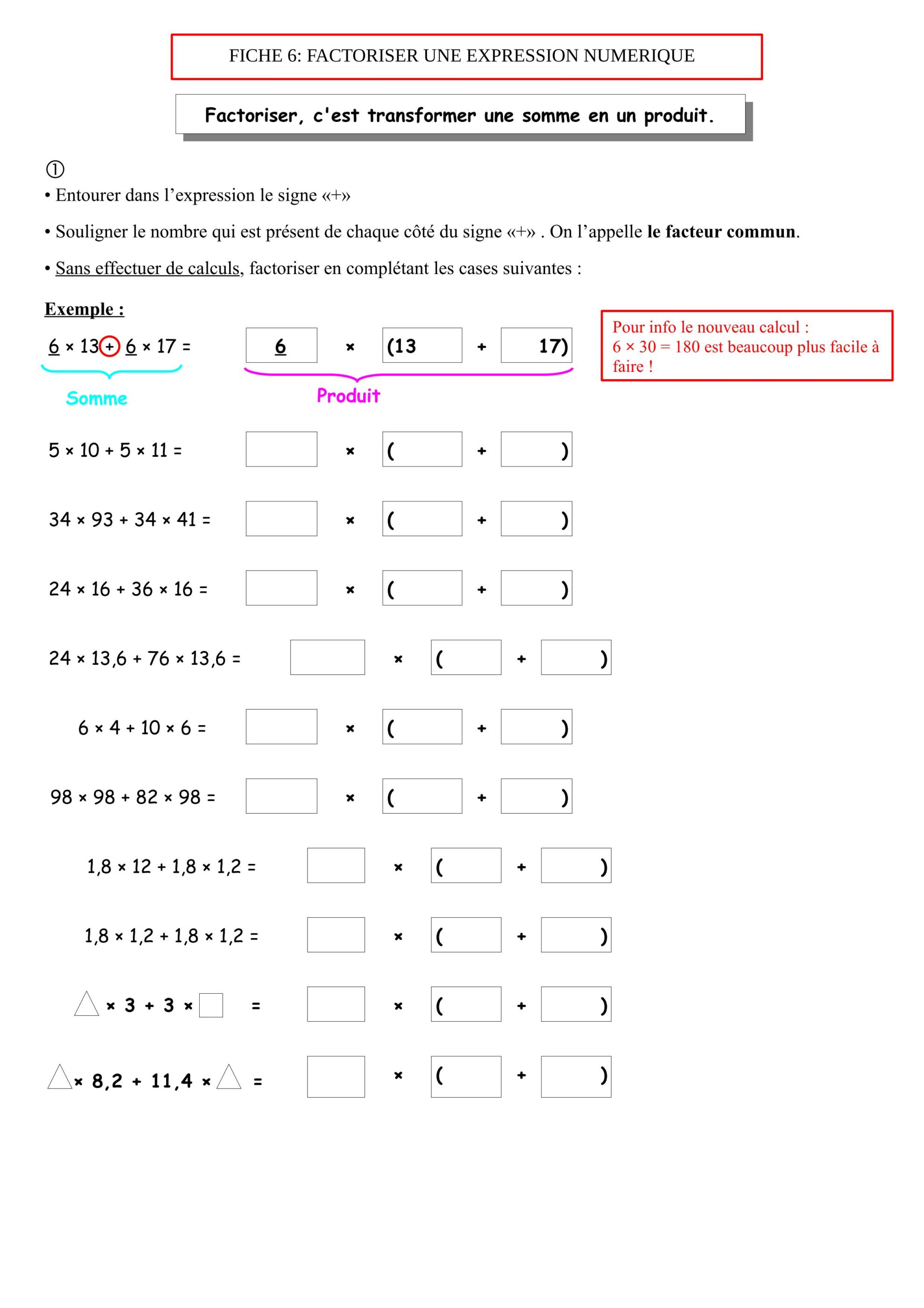 Les activités et les exercices – Maths au collège